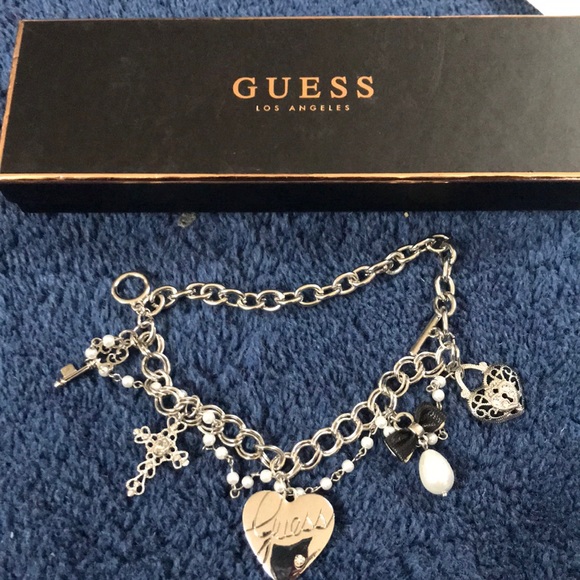 Guess | Jewelry | Brand New Guess Silver Charm Bracelet | Poshmark